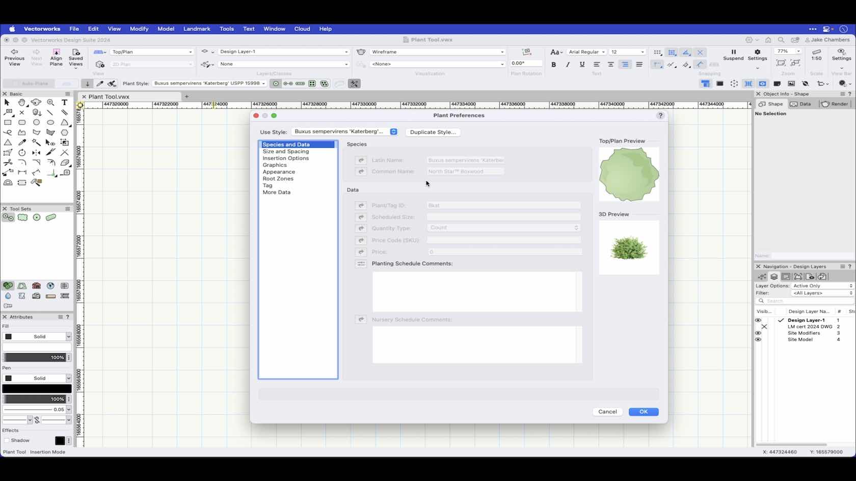 Plant Tool Plant Placement Modes And Preferences 2024 Vectorworks University